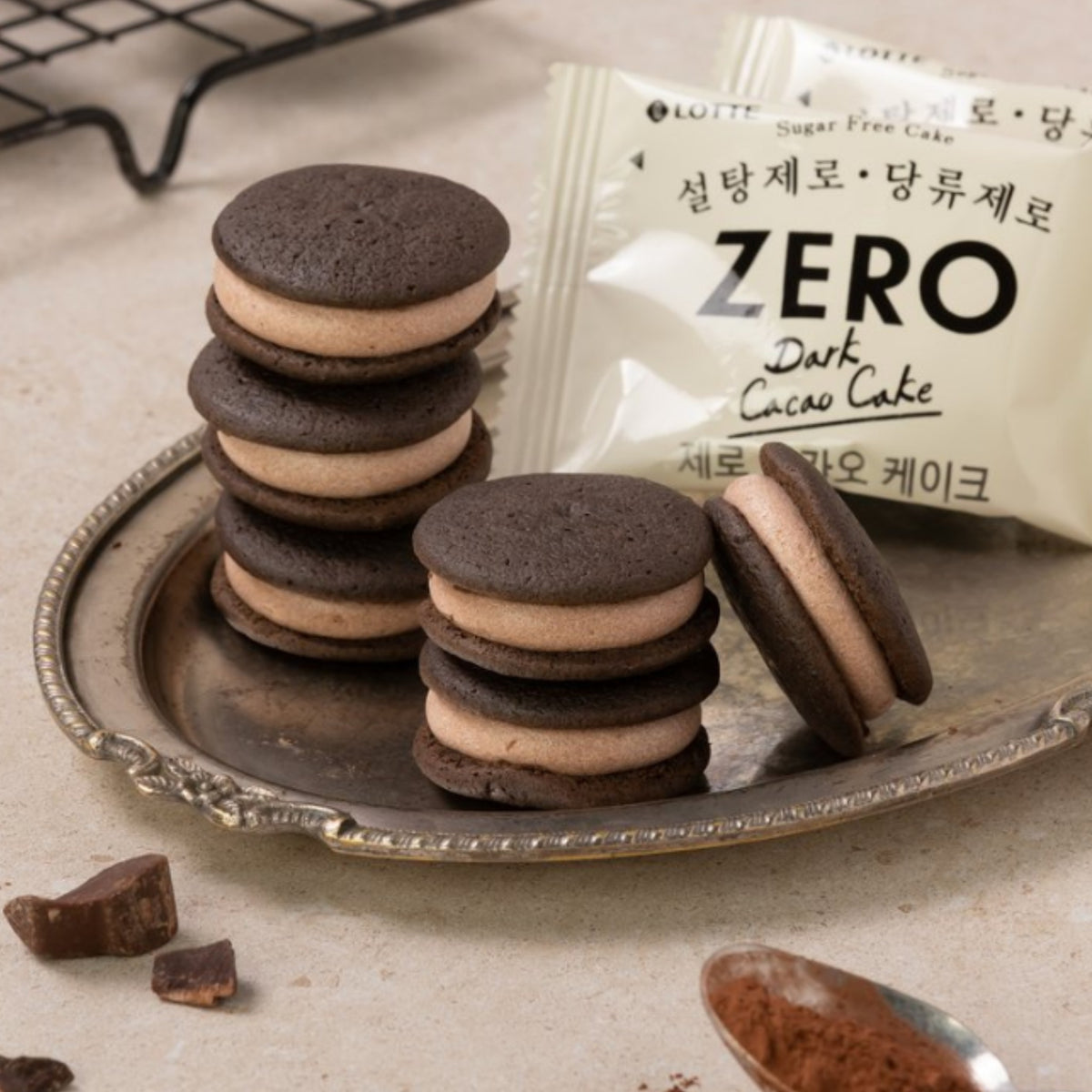 Lotte樂天Zero零糖系列 朱古力夾心批(12包獨立包裝) – We Love Snacking 是叻進口零食,生活百貨店